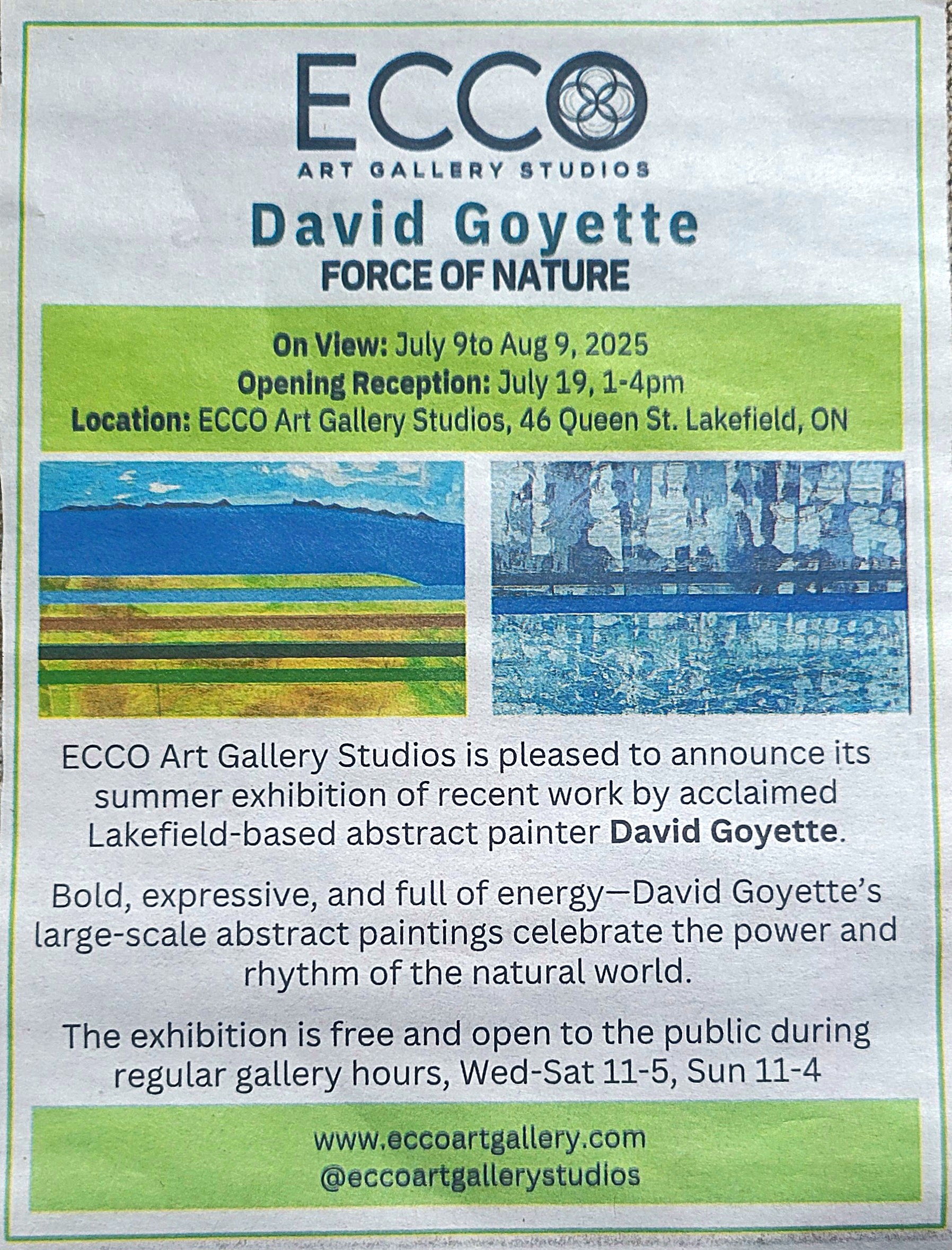 event posters - gallery goyette